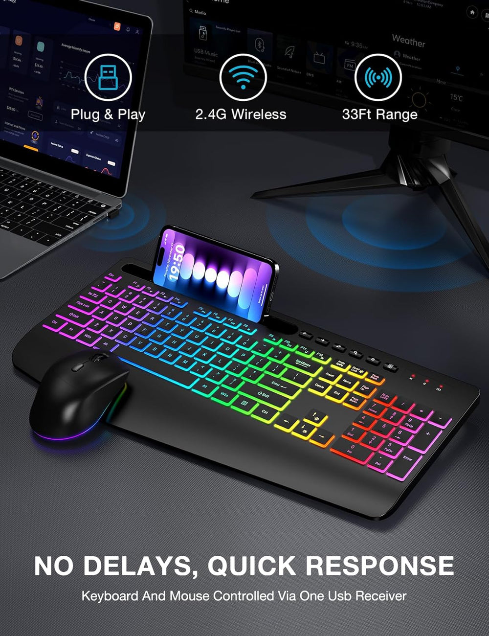 Wireless Keyboard and Mouse Combo KL3 PRO