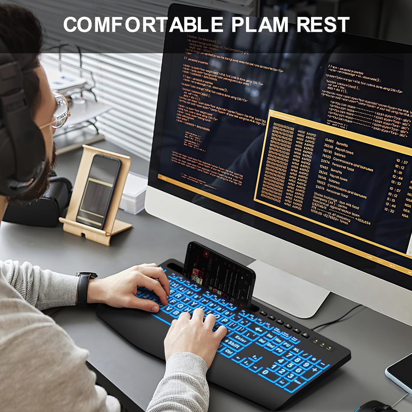 Large Print Backlit Wired USB Keyboard