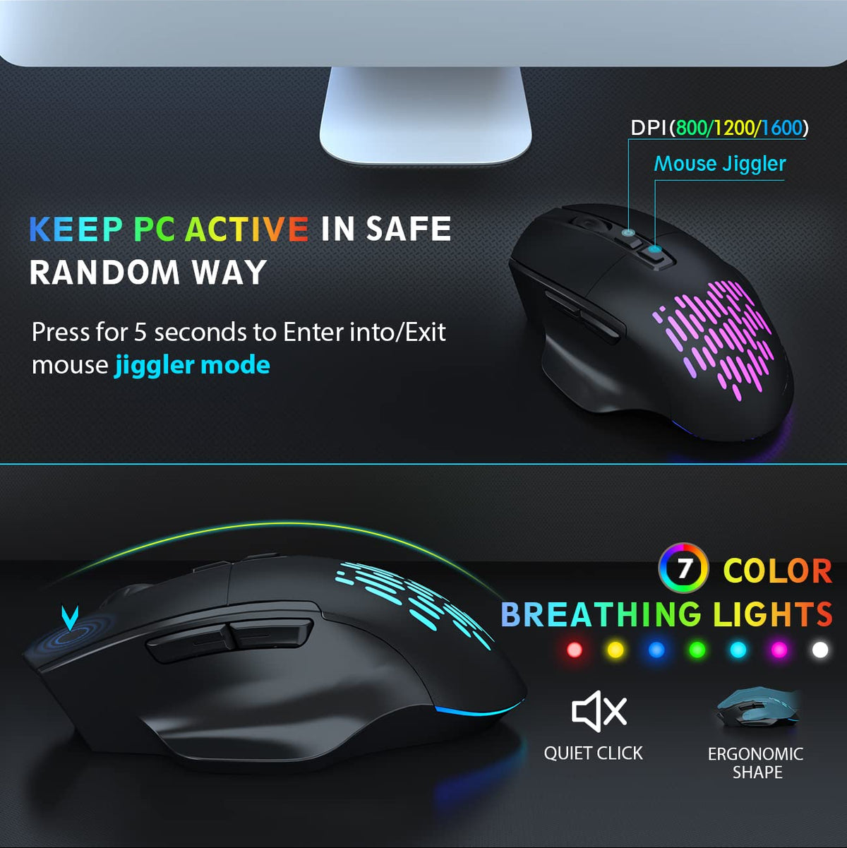 Sablute Wireless Keyboard And Mouse Backlits